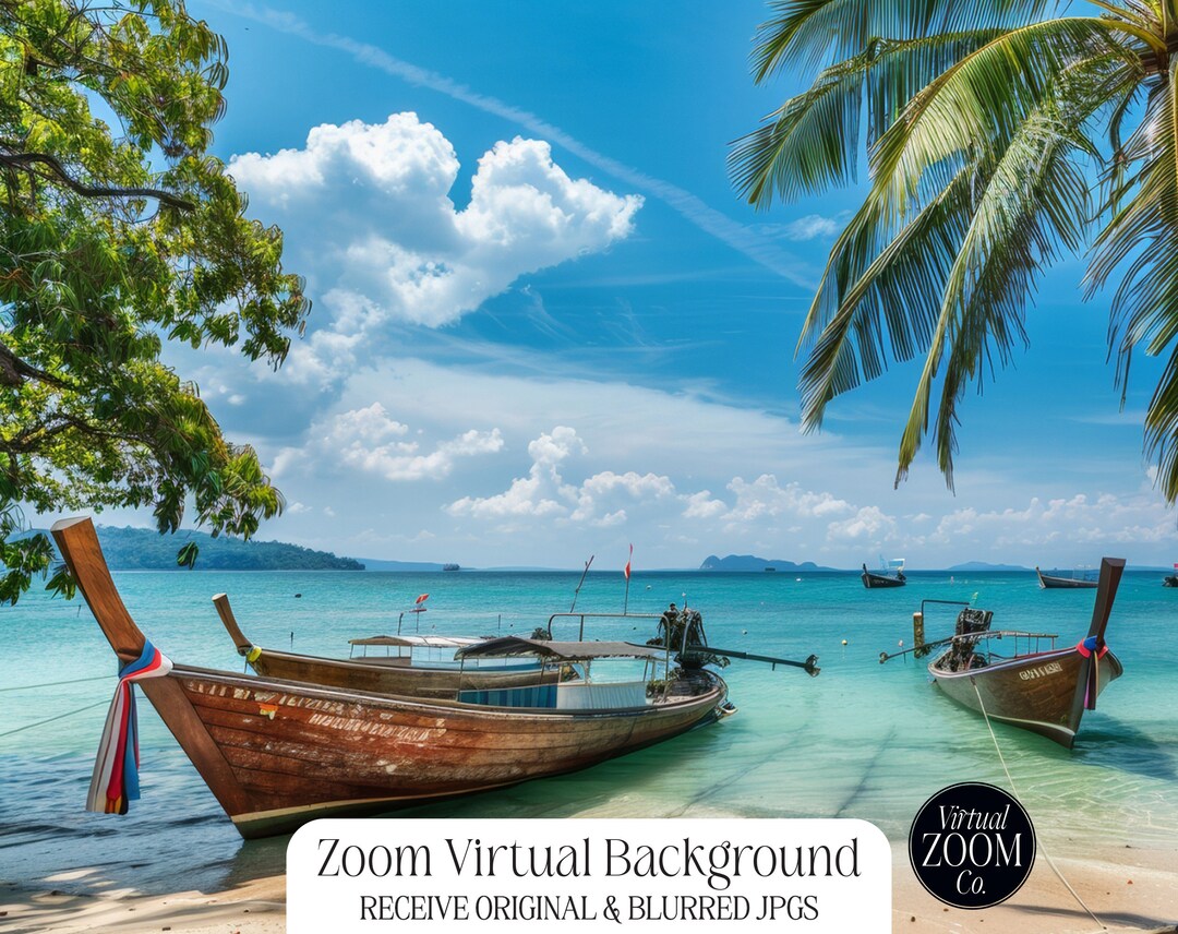 Zoom Background Beach Virtual Background Zoom Meeting Tropical Beach ...