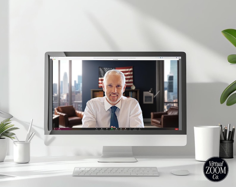 Zoom Background American Background Professional Zoom Executive Office ...