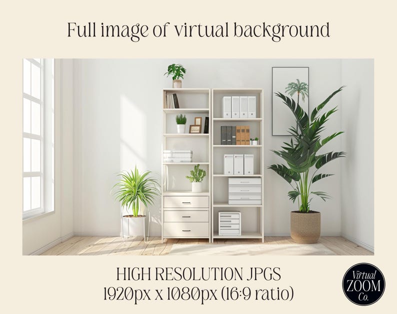 Zoom Background Neutral Home Office Professional Zoom Background ...