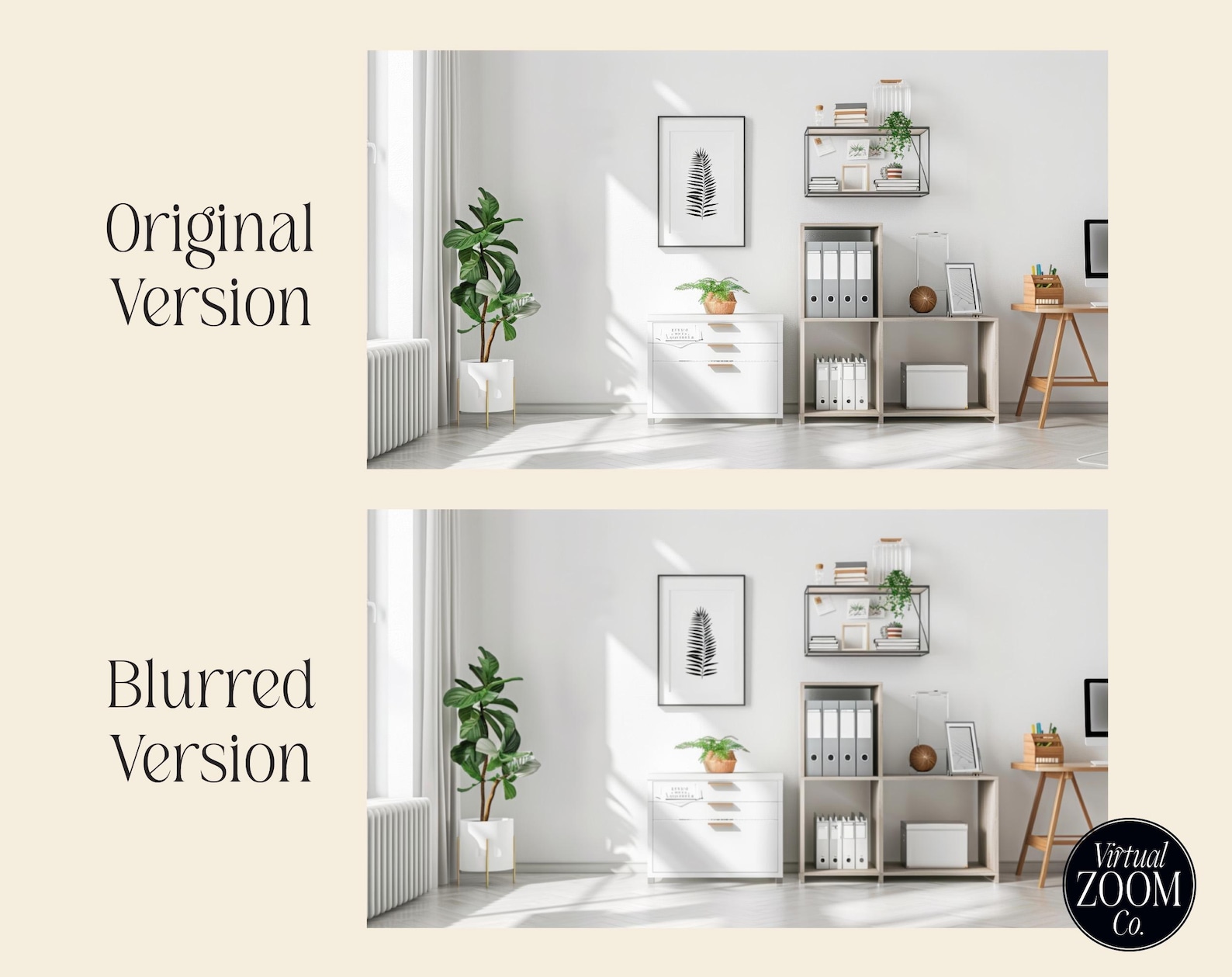 Zoom Background Home Office With Plants Professional Zoom Background ...