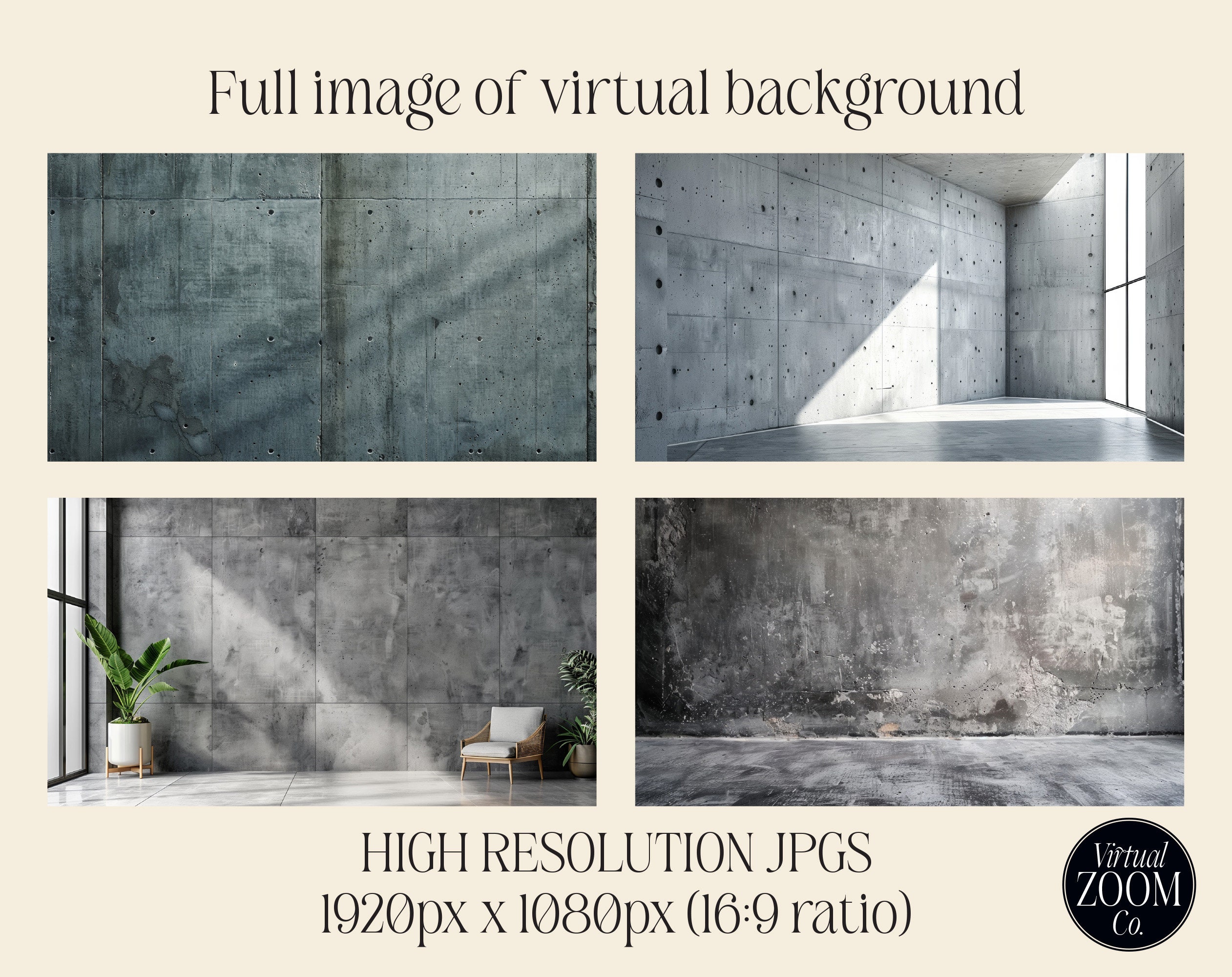 Zoom Background Concrete Wall Zoom Office Background Zoom for Men ...