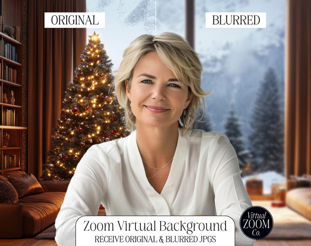 Zoom Background Winter Home Virtual Background Winter Digital ...