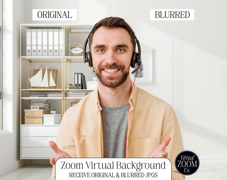 Zoom Background Neutral Home Office Professional Zoom Background ...