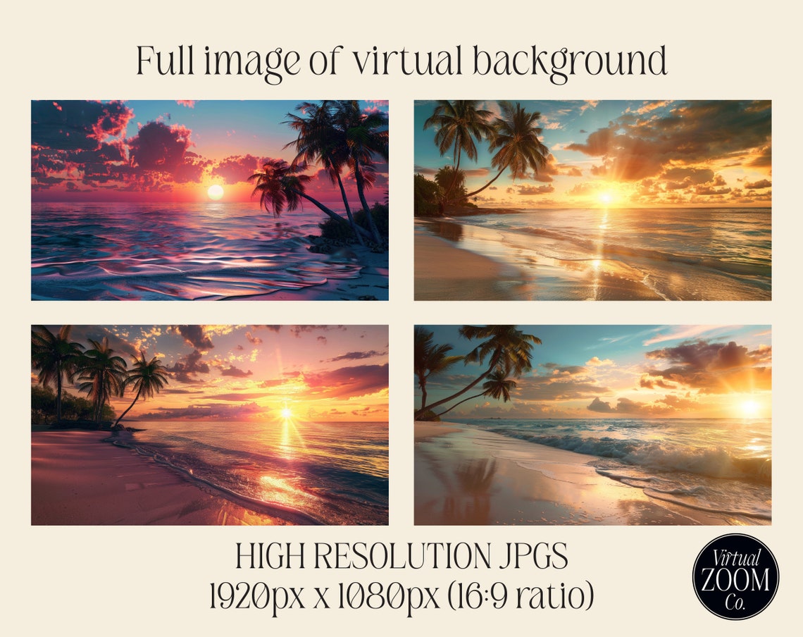 Zoom Background Beach Sunsets Zoom Virtual Background Beaches Zoom ...