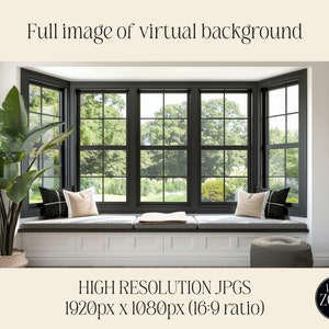 Zoom Background Window Seat Zoom Office Window View Zoom Black Styled ...