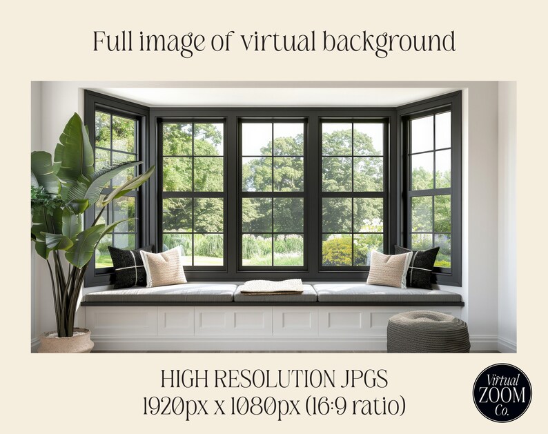 Zoom Background Window Seat Zoom Office Window View Zoom Black Styled ...