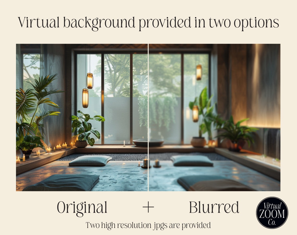 Zoom Background Wellness Retreat Zoom Virtual Background Zen Zoom Spa ...