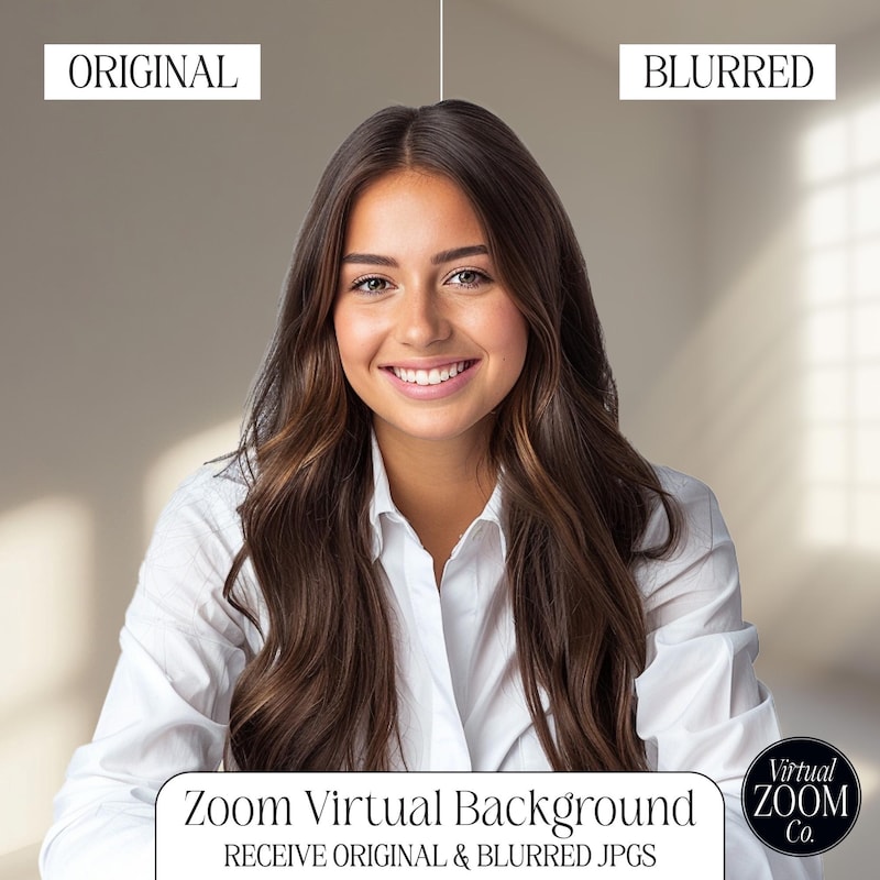 Neutral Office Zoom Background - Etsy