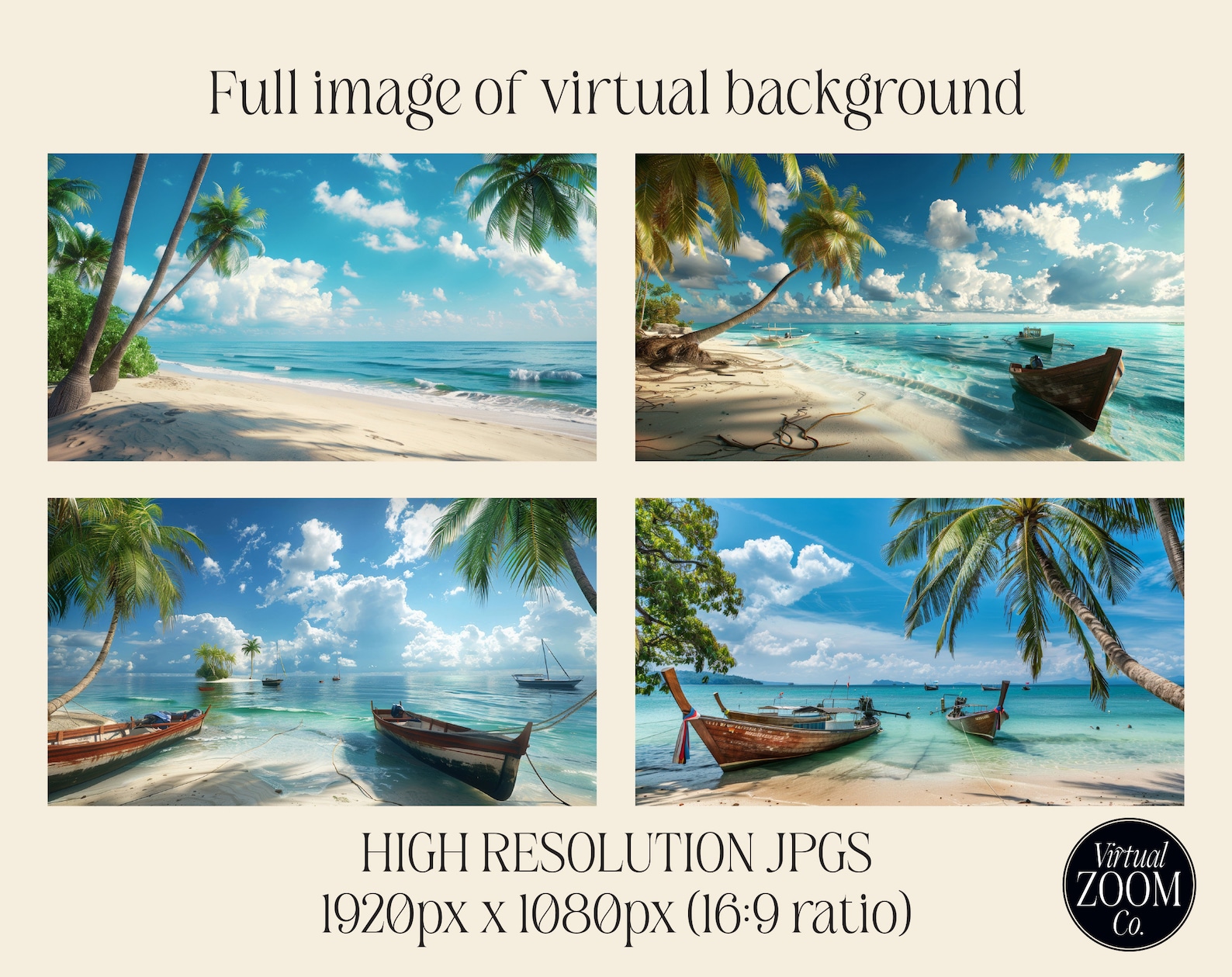 Zoom Background Beach Zoom Virtual Background Beaches Zoom Tropical ...