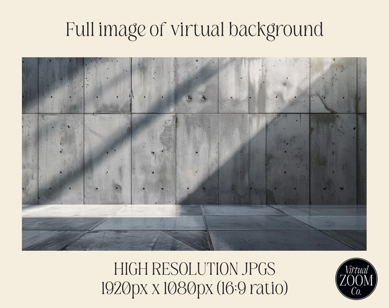 Zoom Background Concrete Room Grey Walls Concrete Wall Zoom Background ...