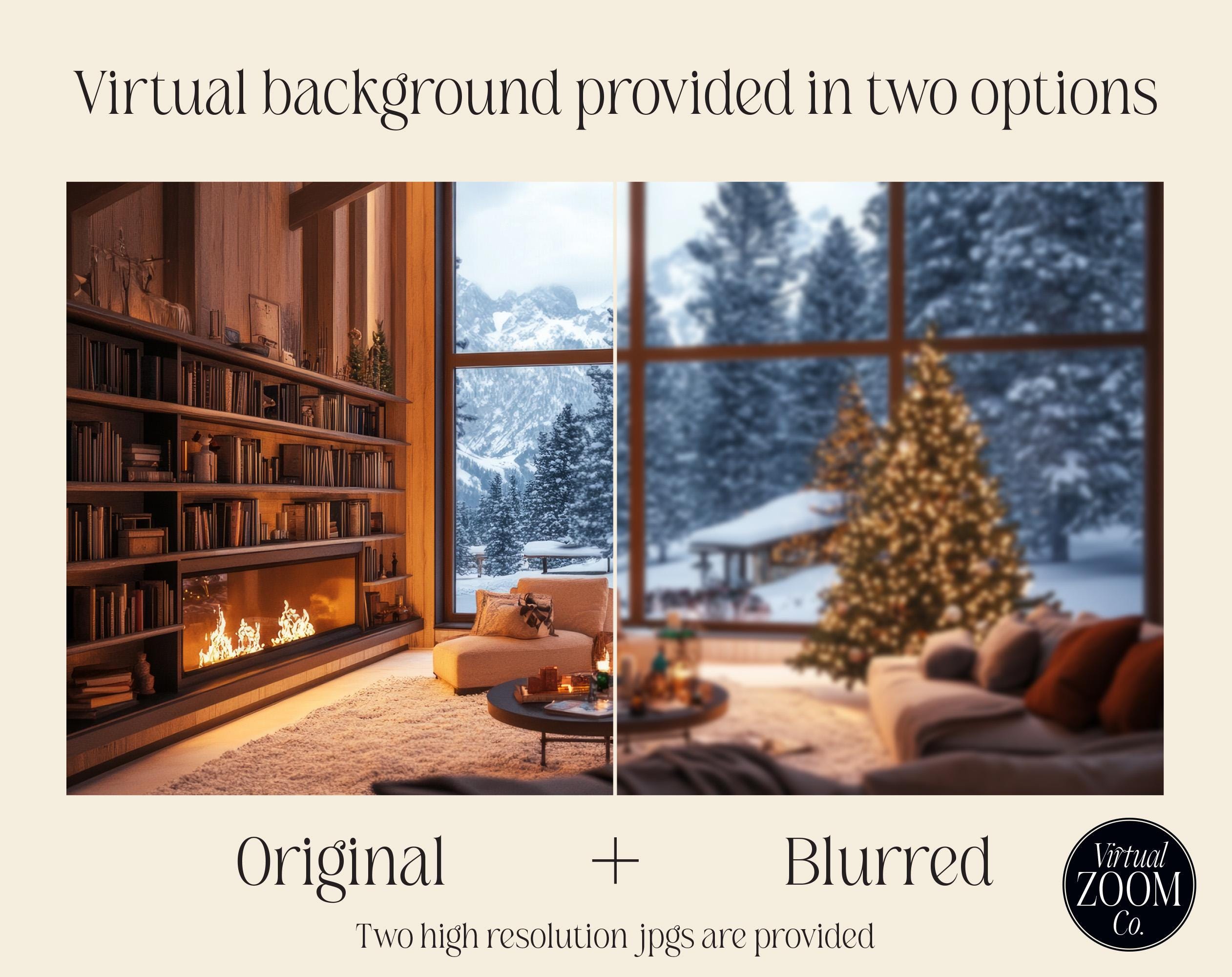 Zoom Background Winter Home Virtual Background Winter Digital ...