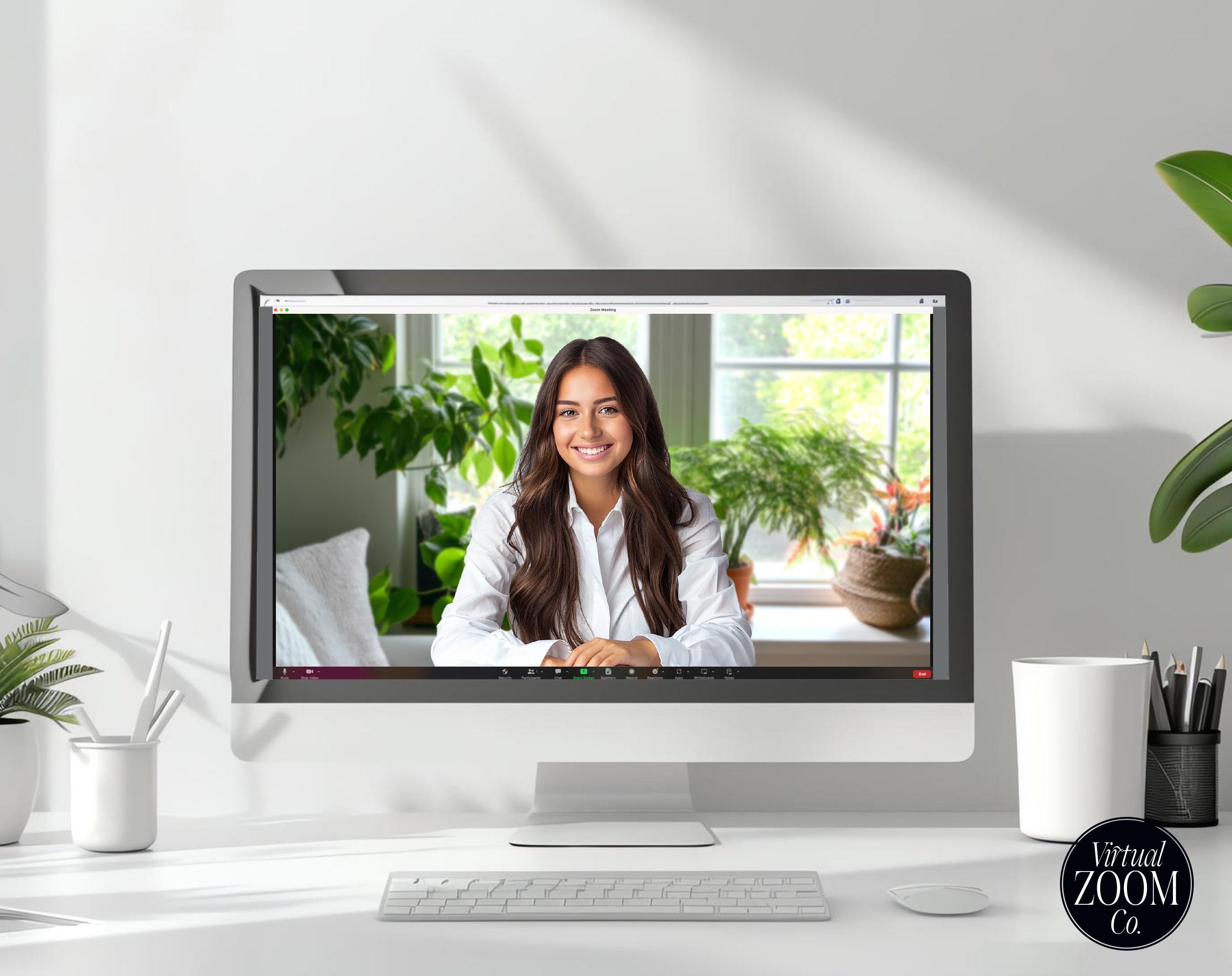 Zoom Background Plant Sunroom Professional Zoom Window View Background ...