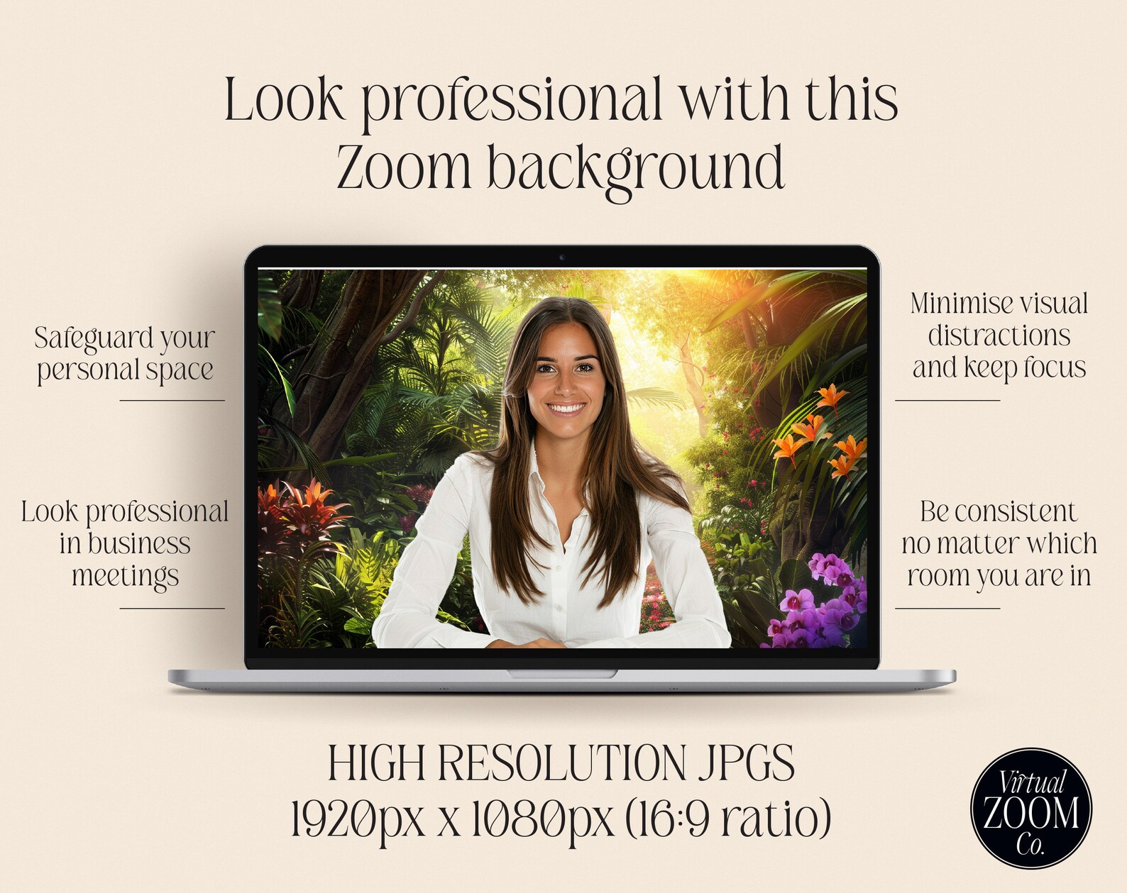 Zoom Background Nature Zoom Office Background Tropical Plants Zoom ...