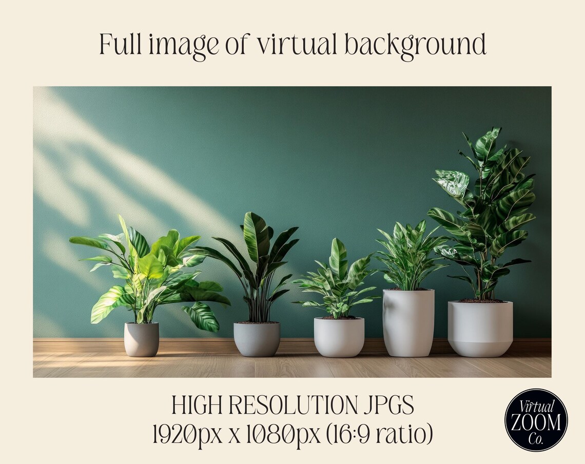 Zoom Background Green Wall Zoom Minimalist Office Background Zoom ...