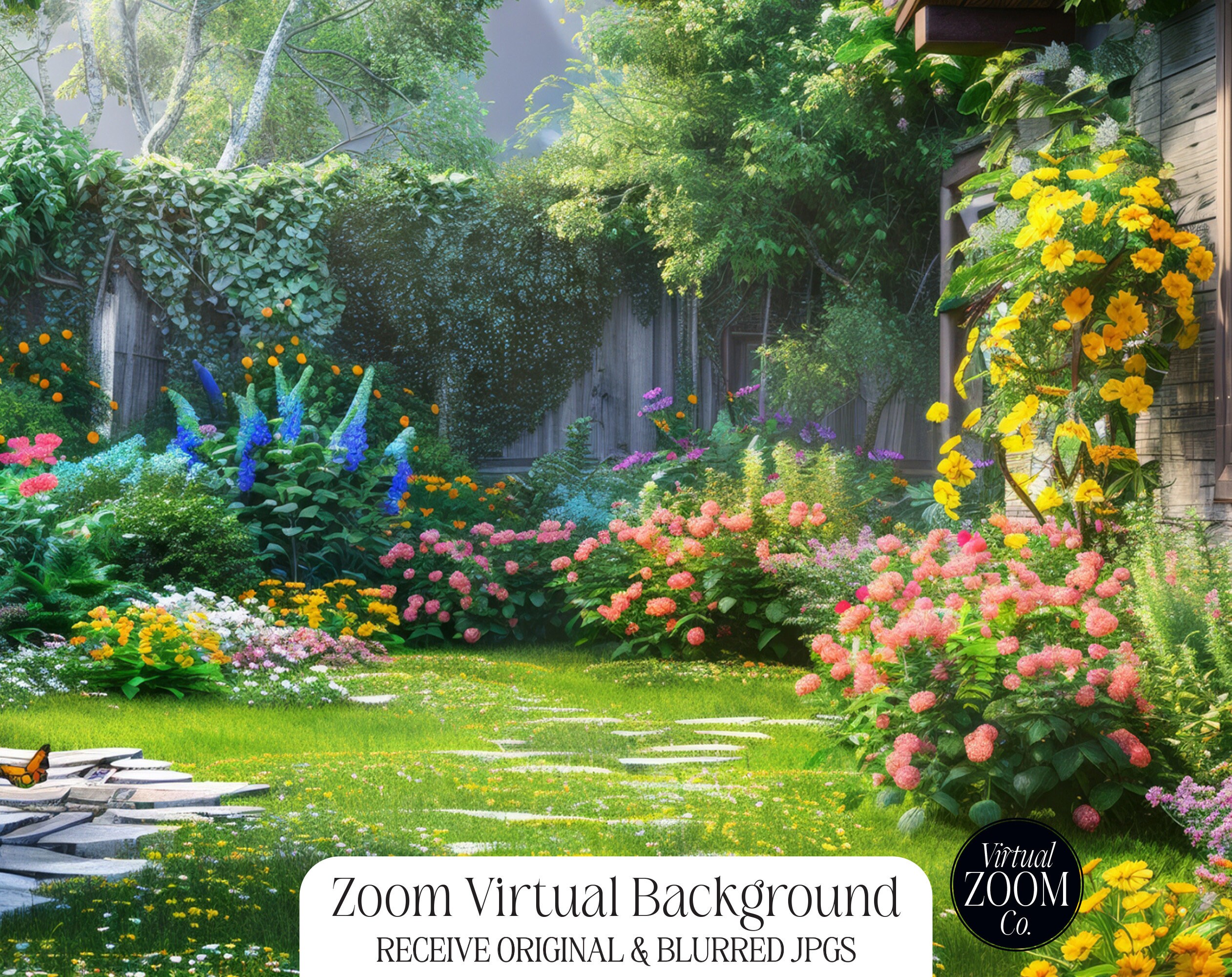 Zoom Background Spring Cottage Garden Zoom Flowers Zoom Photo Nature ...