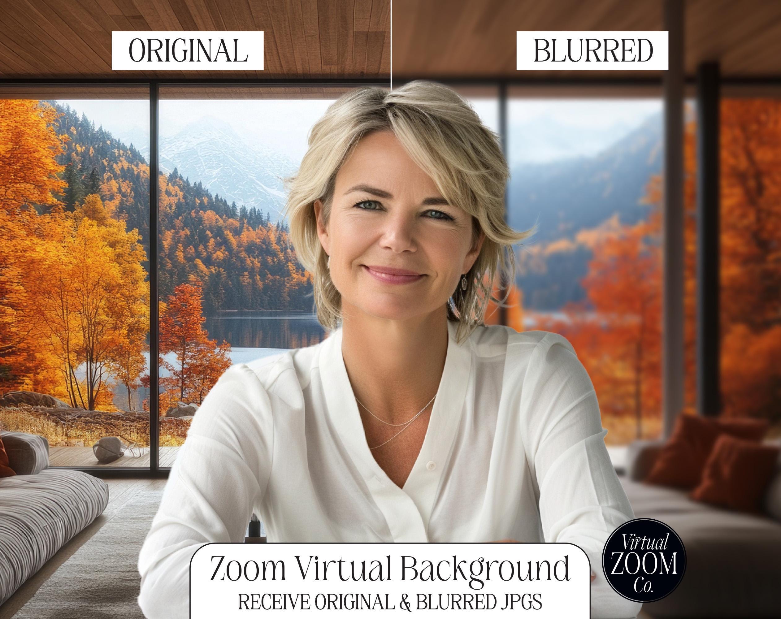 Zoom Background Cabin With Lake Mountains Virtual Background Fall Trees ...