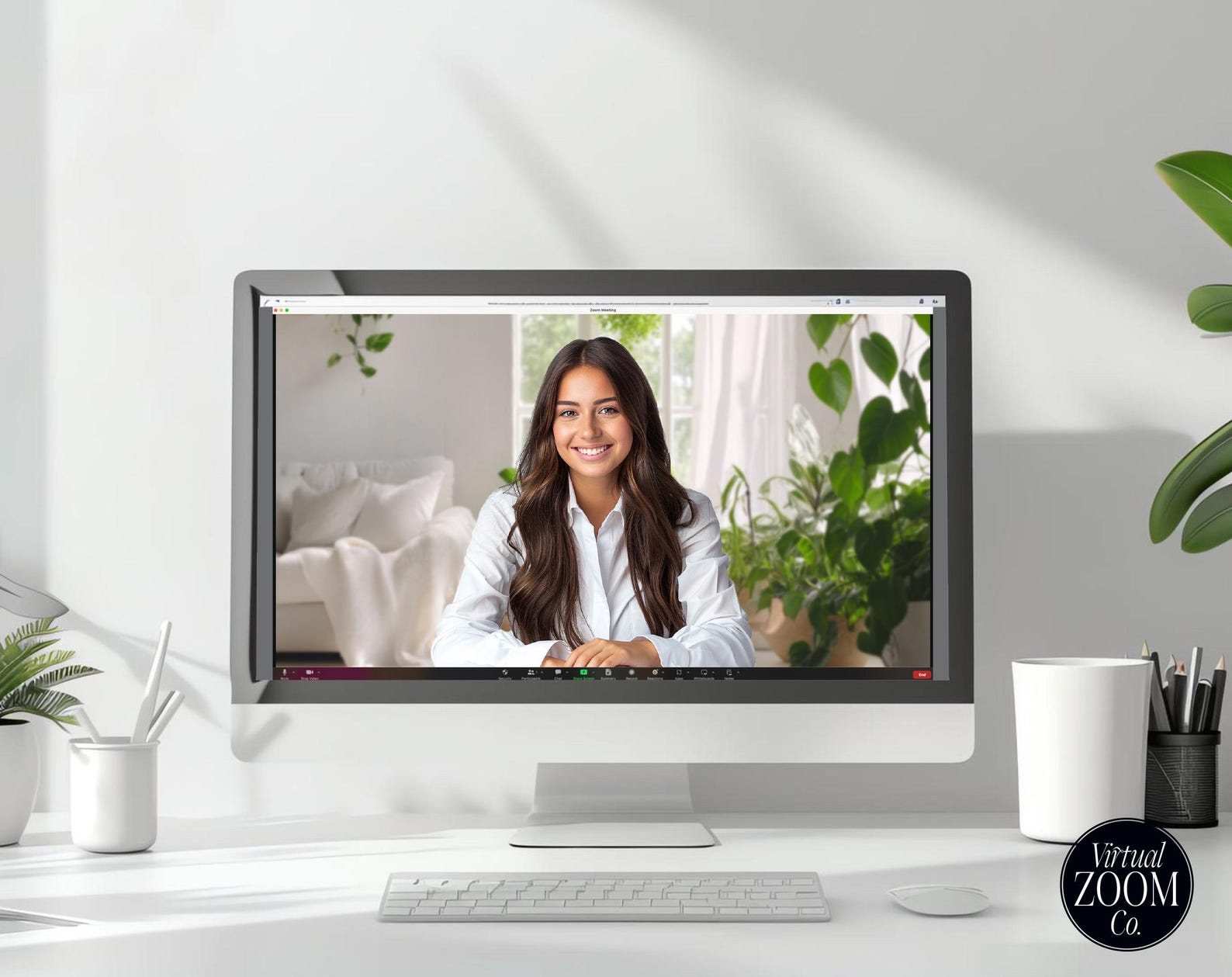 Zoom Background Plant Room Professional Zoom Window View Background ...