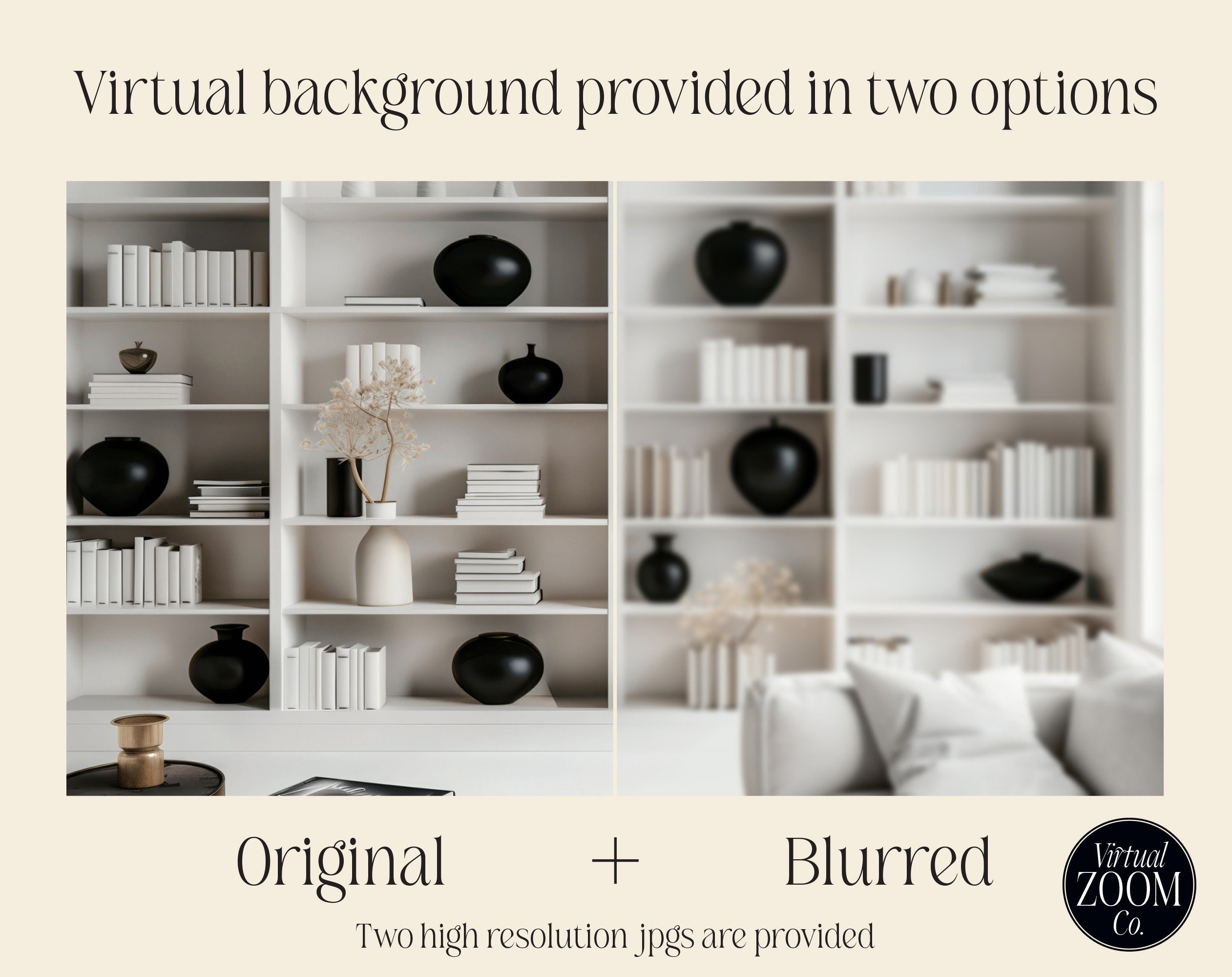 Zoom Background Black Books on Bookshelf Virtual Background Bookshelf ...
