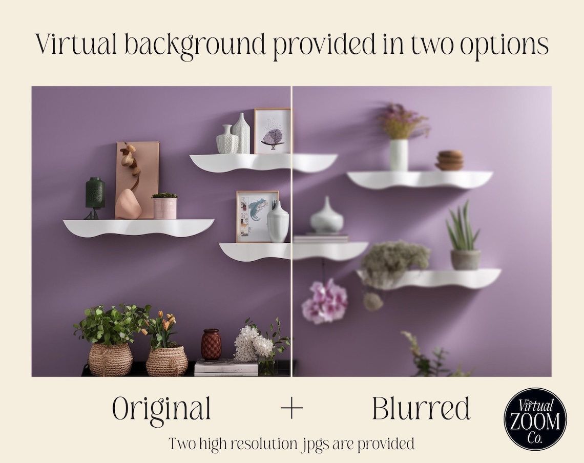 Zoom Background Purple Zoom Home Office Virtual Background Purple ...