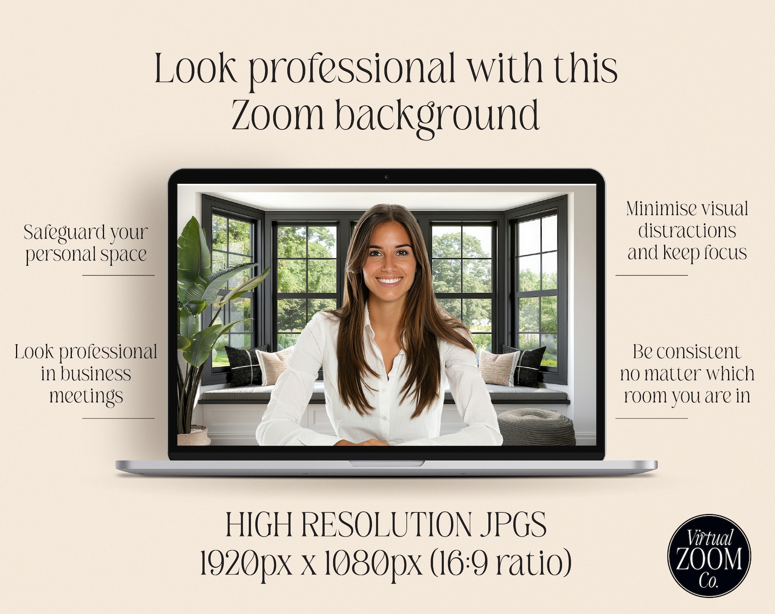 Zoom Background Window Seat Zoom Office Window View Zoom Black Styled ...