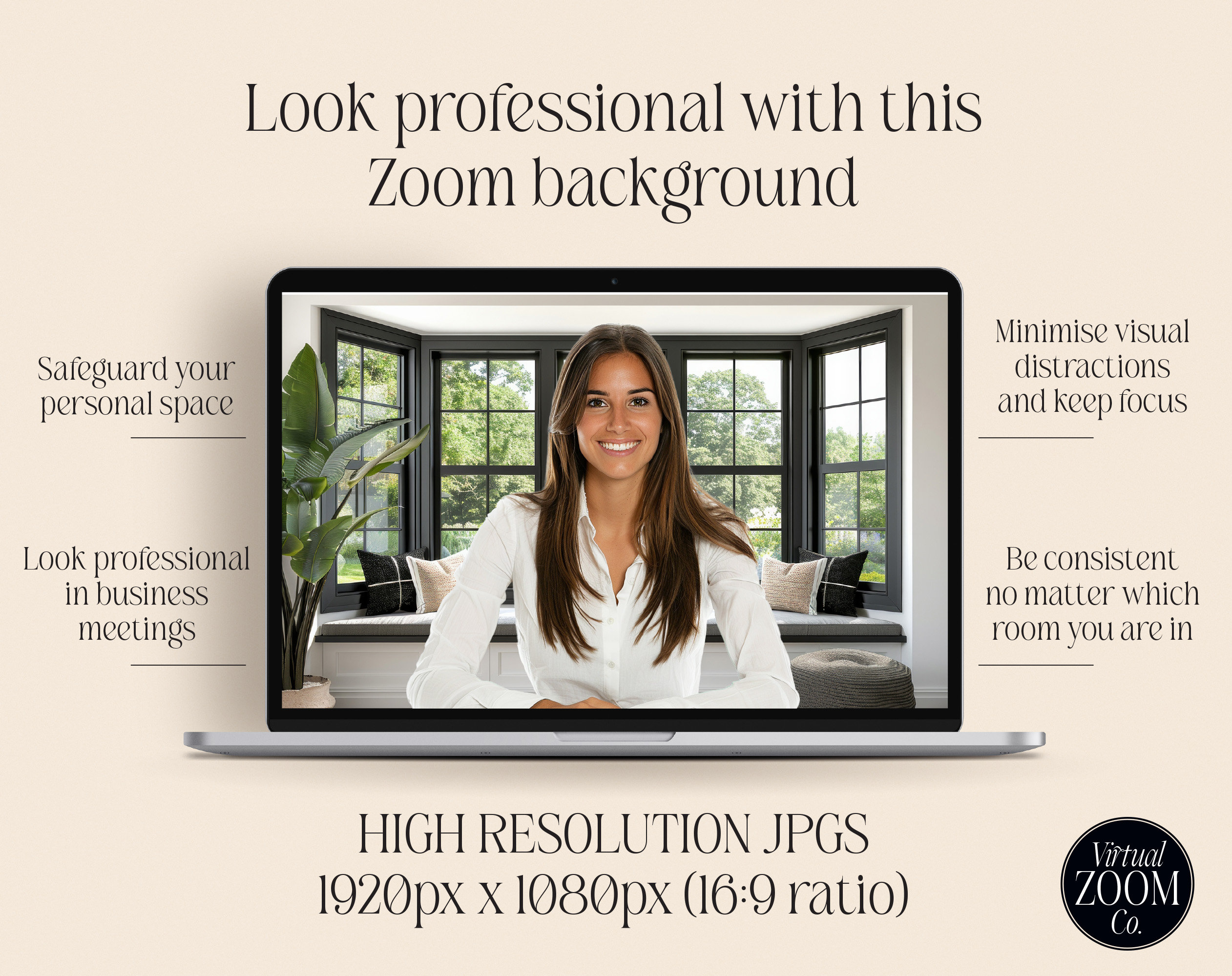 Zoom Background Window Seat Zoom Office Window View Zoom Black Styled ...