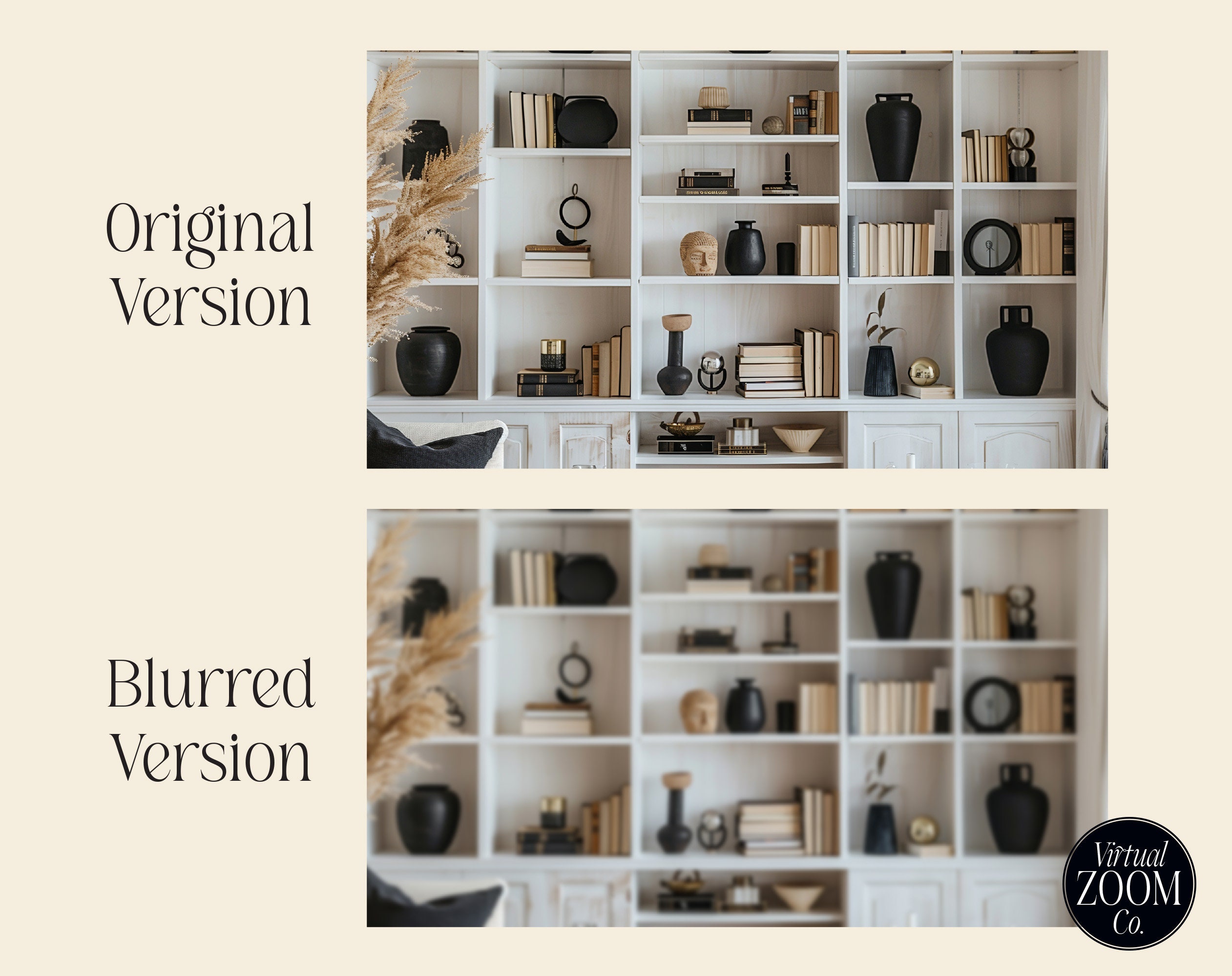 Zoom Background Black Books on Bookshelf Virtual Background Bookshelf ...