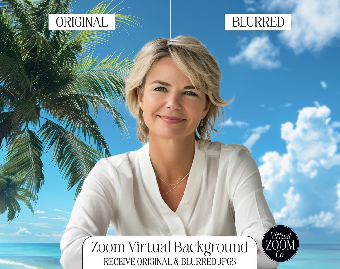 Zoom Background Beach Virtual Background Zoom Meeting Tropical Beach ...