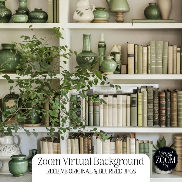 Microsoft Teams Background Bookshelf - Etsy