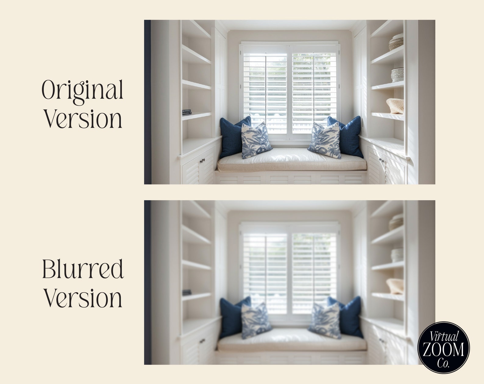Zoom Background Coastal Hamptons Beach Zoom Window Seat Navy Summer ...