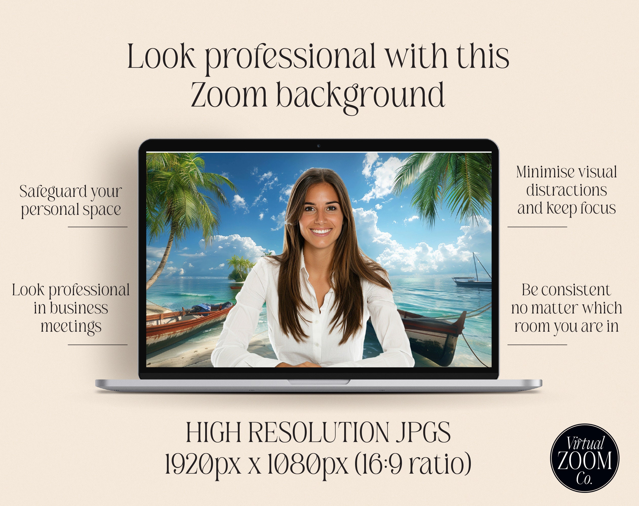 Zoom Background Beach Zoom Background Virtual Background Zoom Meeting ...