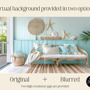 Zoom Background Coastal Beach Boho Home Beach House Zoom Background ...