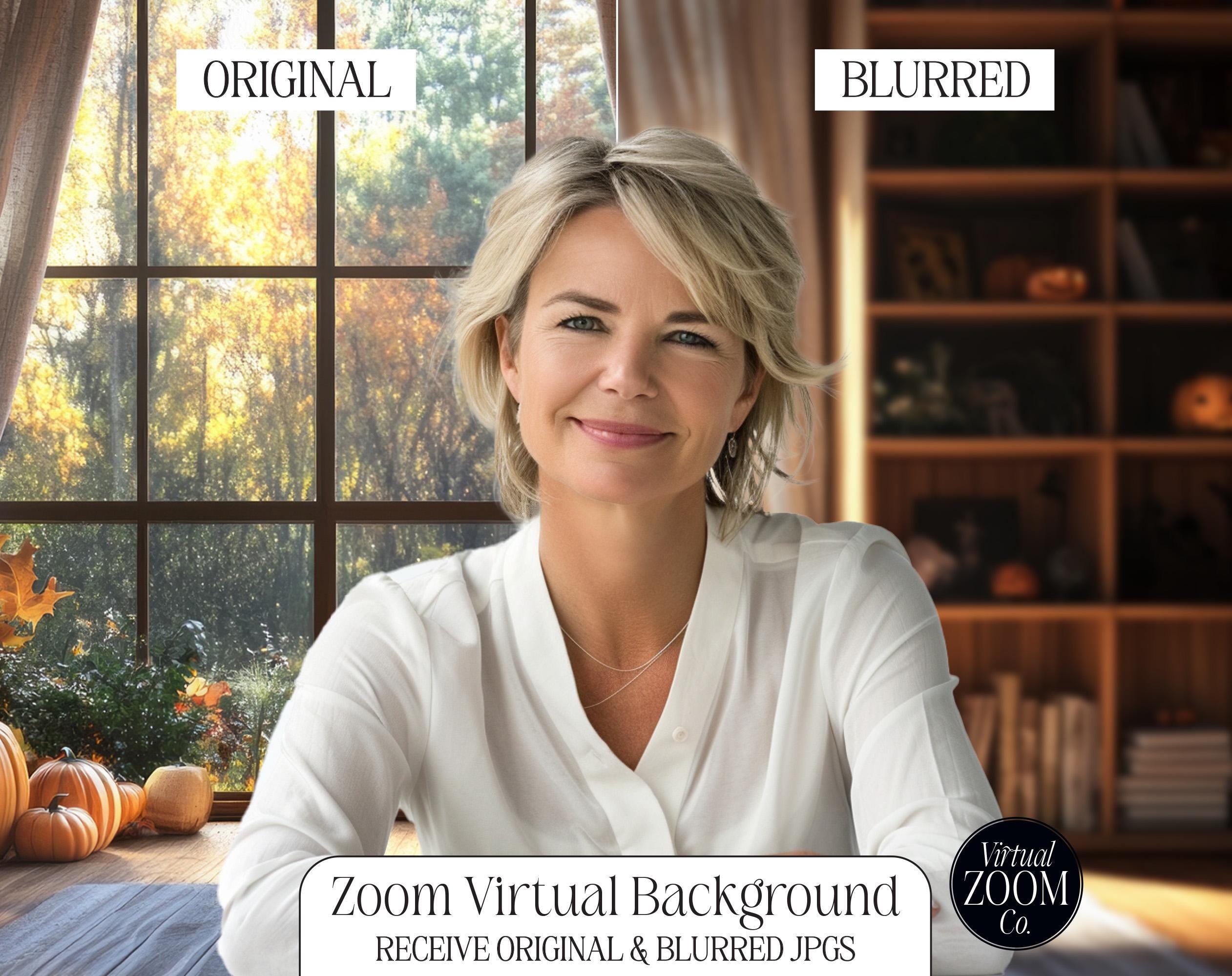 Zoom Background Cabin With Pumpkins Virtual Background Fall Trees Zoom ...