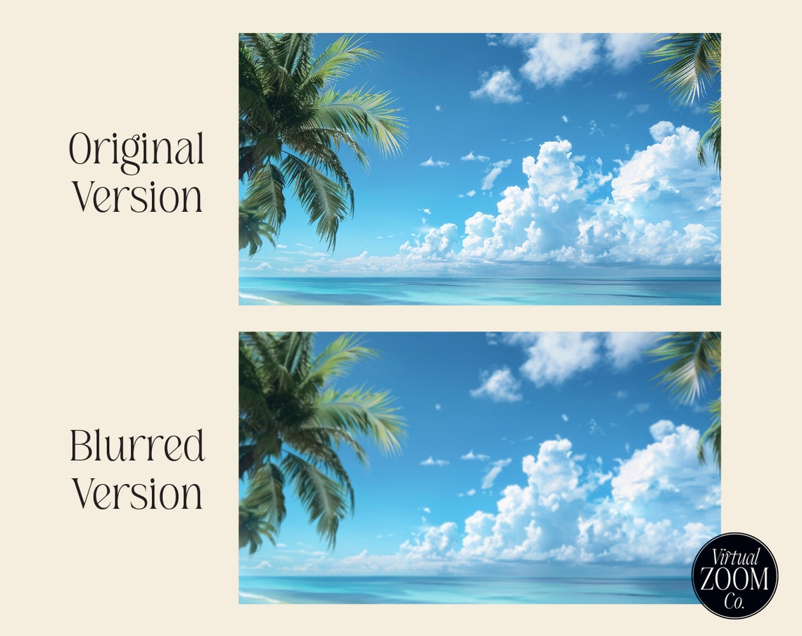 Zoom Background, Beach Zoom Background, Virtual Background, Zoom ...