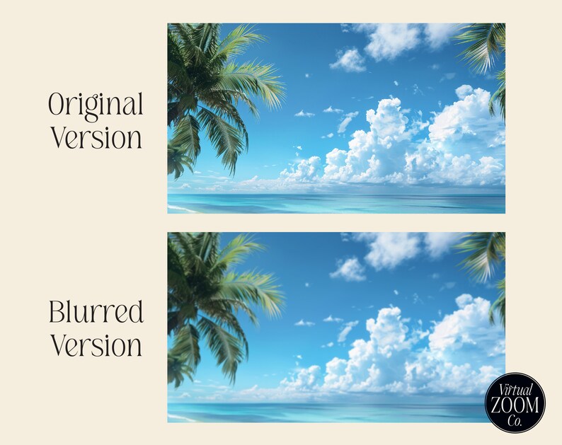 Zoom Background, Beach Zoom Background, Virtual Background, Zoom ...