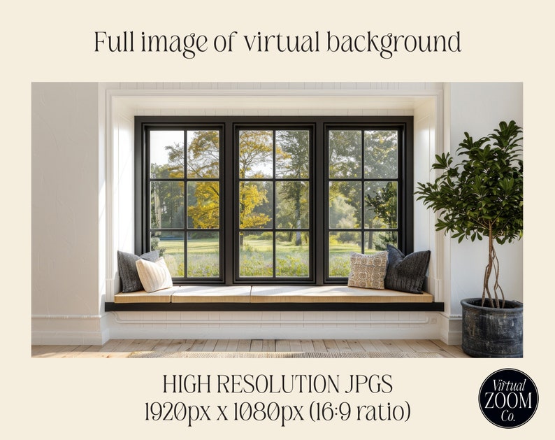 Zoom Background Window Seat Zoom Office Window View Zoom Black Styled ...