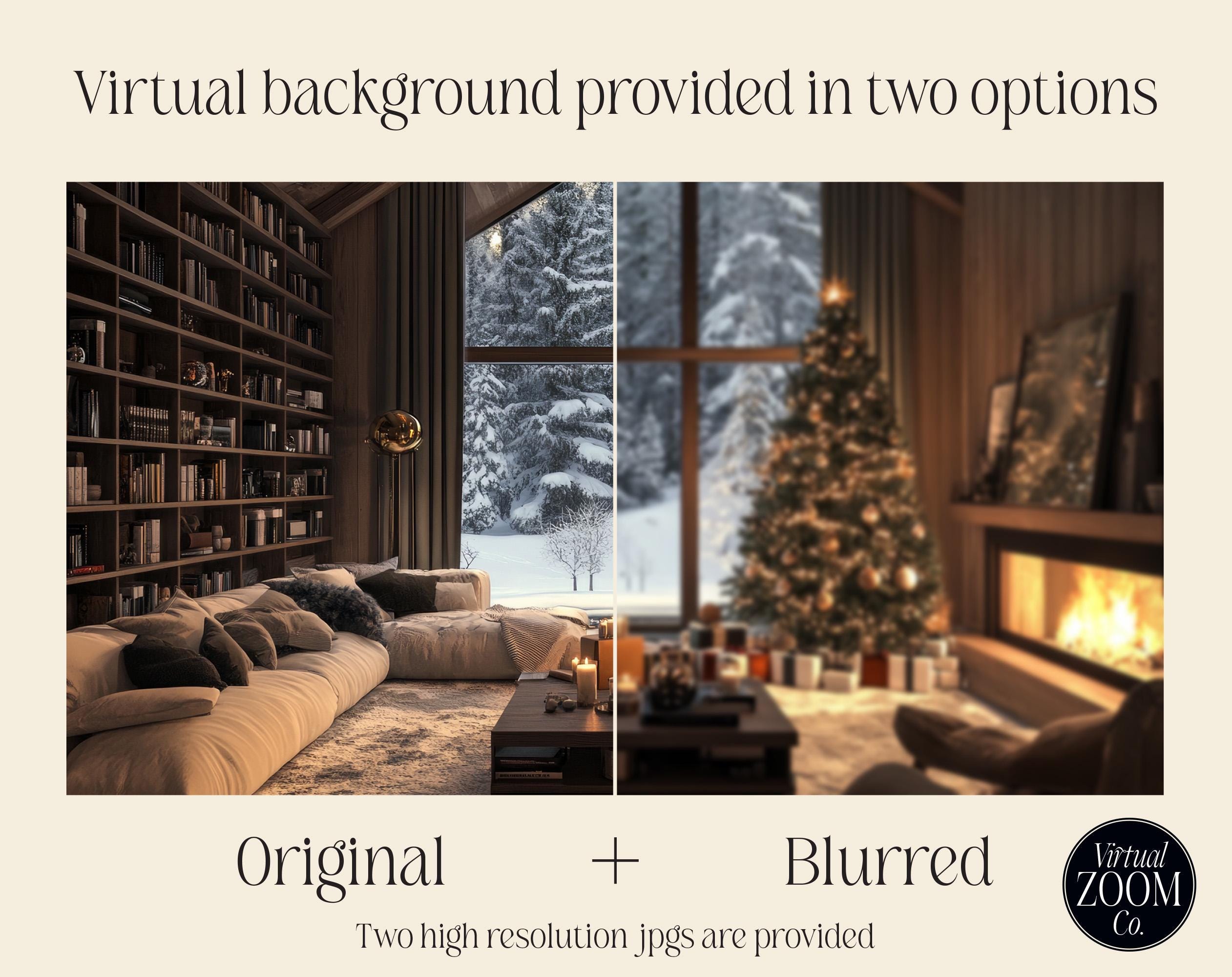 Zoom Background Winter Home Virtual Background Christmas Zoom Digital ...