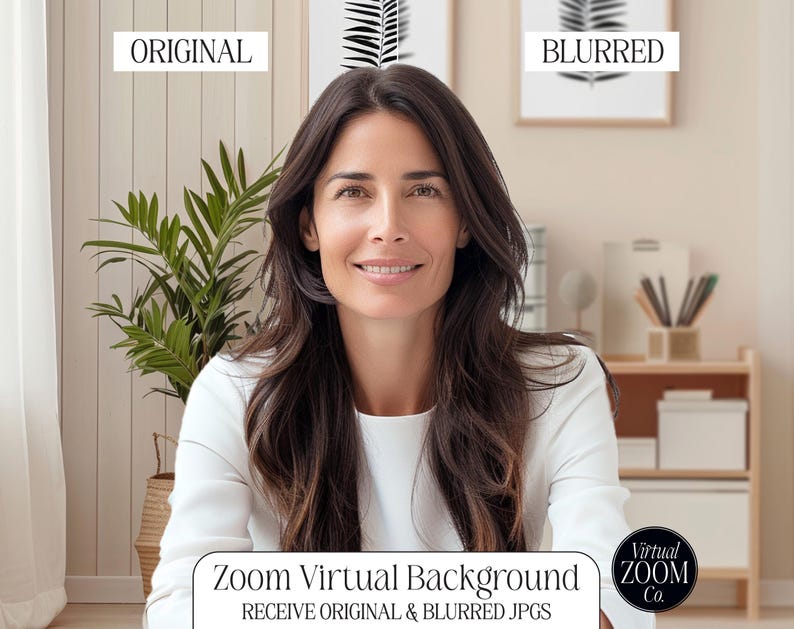 Zoom Background Home Office With Plants Professional Zoom Background ...
