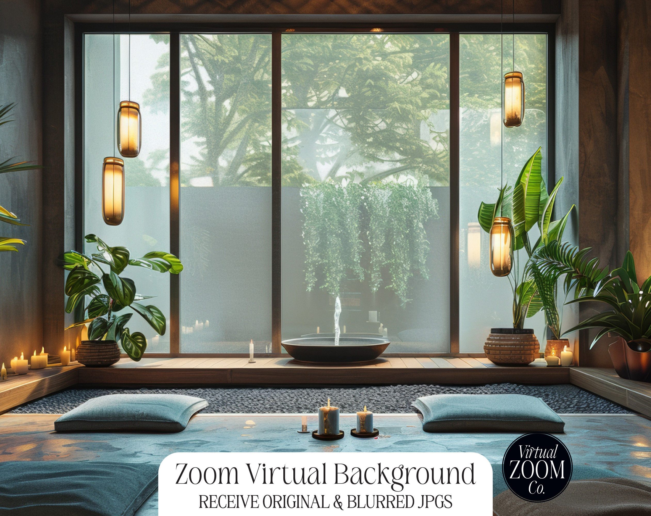Zoom Background Wellness Retreat Zoom Virtual Background Zen Zoom Spa ...