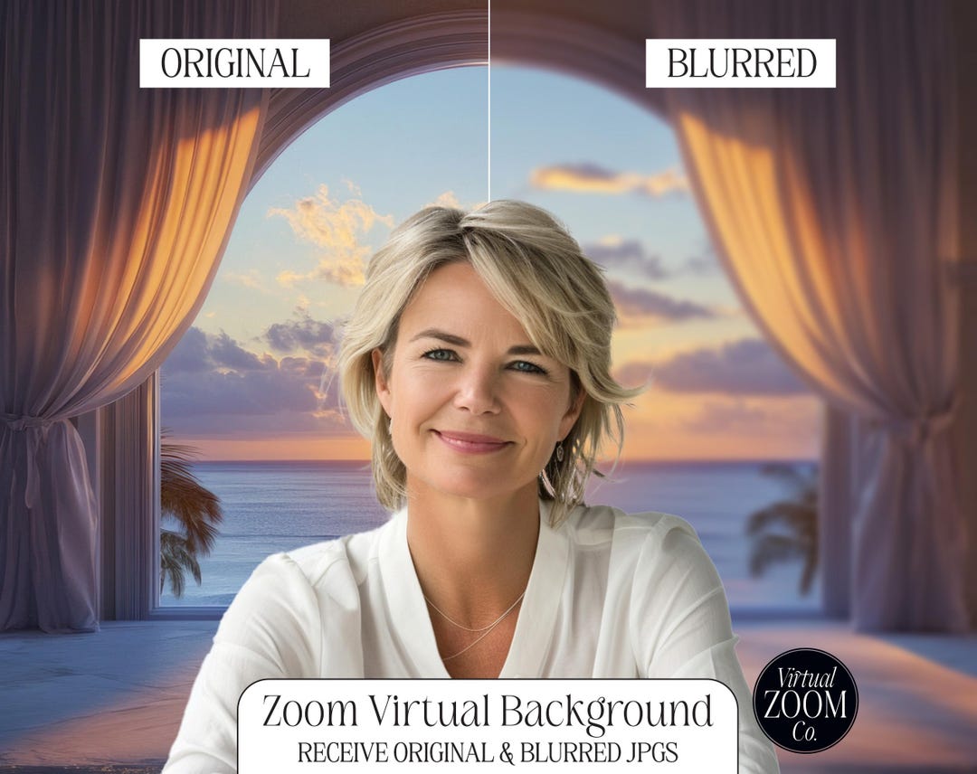 Zoom Background Sunset Views Virtual Background Tuscan Villa Home Ocean ...