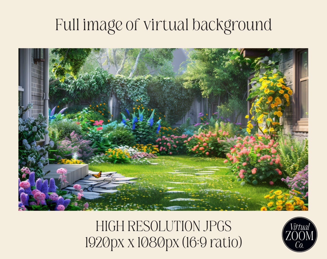 Zoom Background Spring Cottage Garden Zoom Flowers Zoom Photo Nature ...