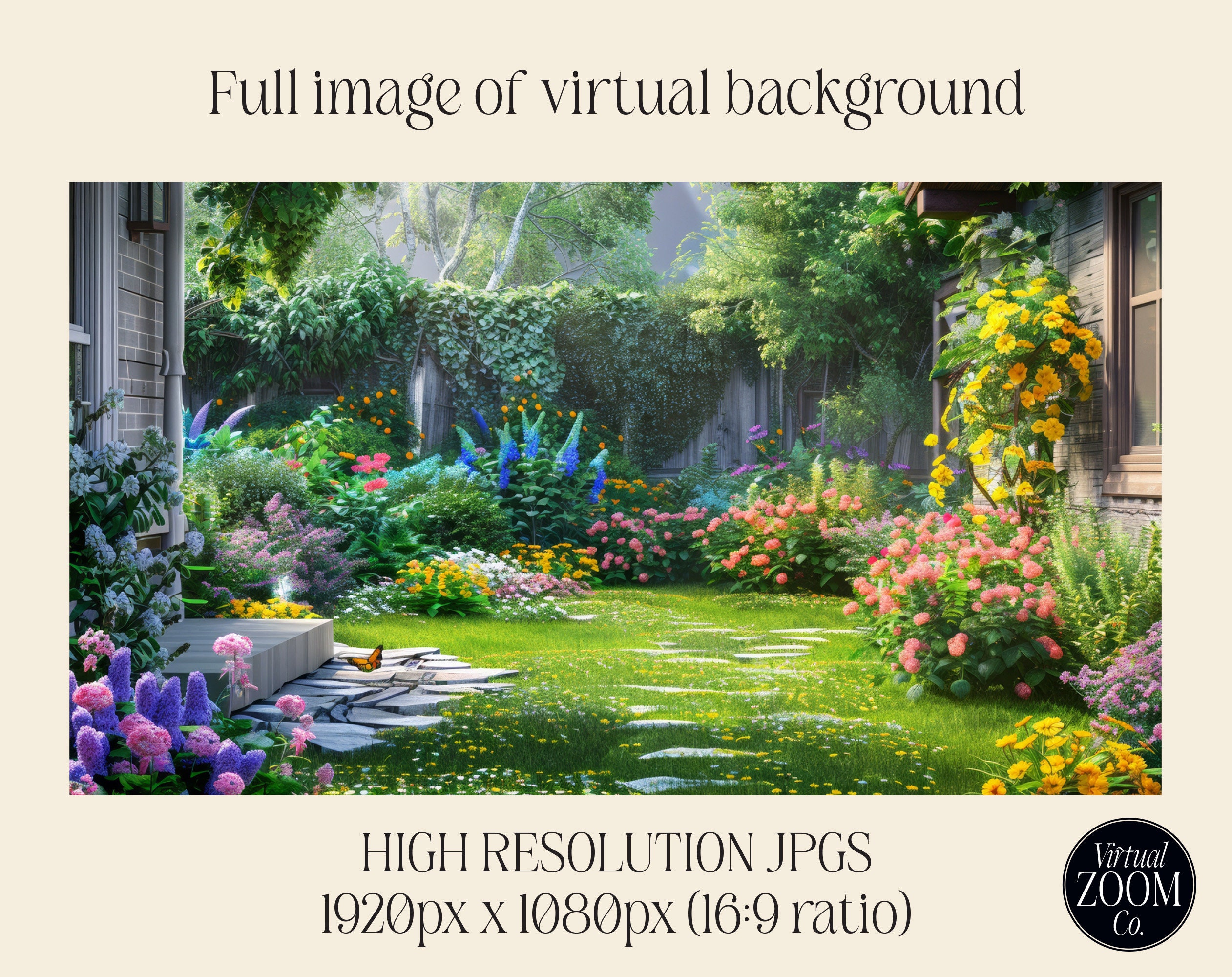 Zoom Background Spring Cottage Garden Zoom Flowers Zoom Photo Nature ...