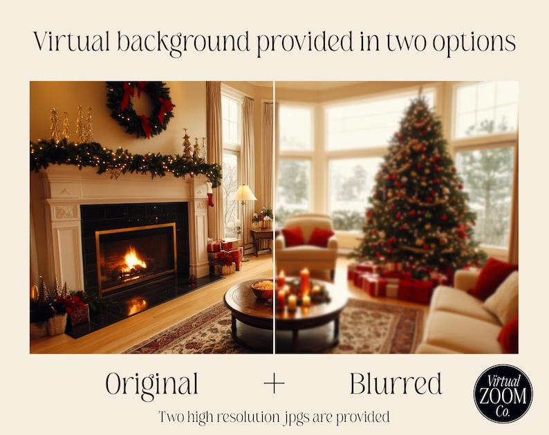Zoom Background Festive Home Zoom Christmas Zoom Winter Home Virtual ...