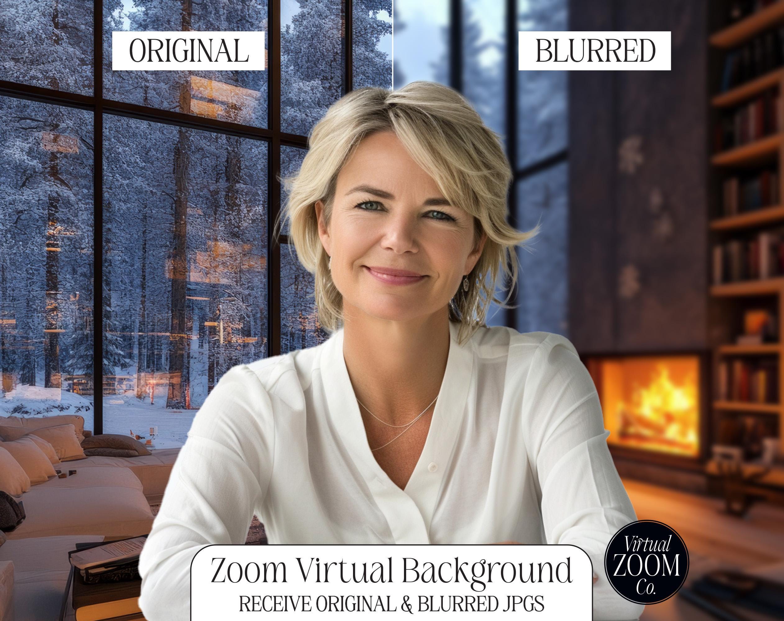 Zoom Background Winter Home Virtual Background Winter Digital ...