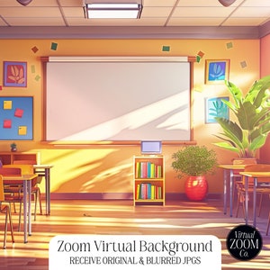 Zoom Background School Classroom Zoom Teacher Virtual Classroom School ...