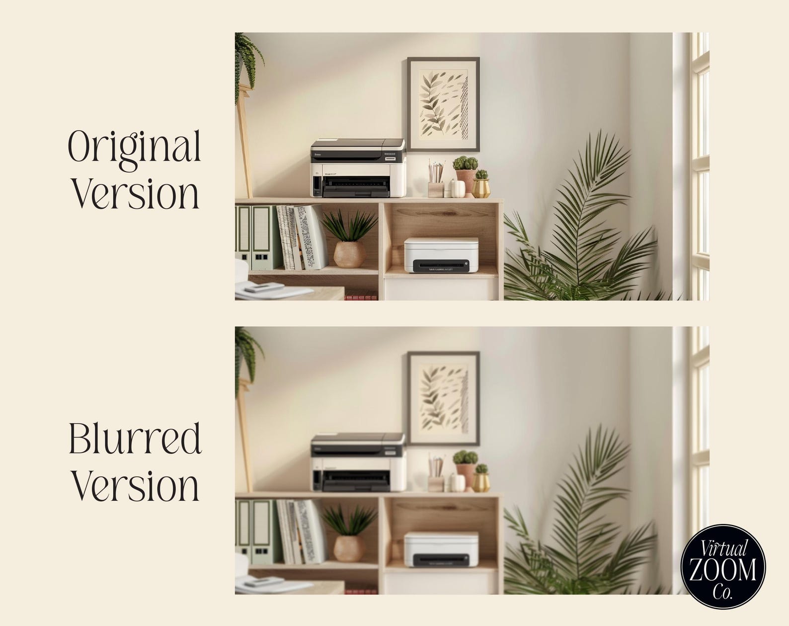 Zoom Background Modern Home Office With Plants Professional Zoom ...