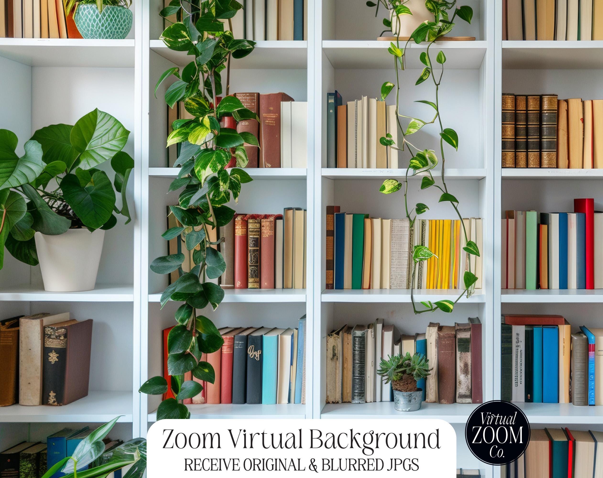 Zoom Background Colored Books on Bookshelf Zoom Professional Zoom Photo ...
