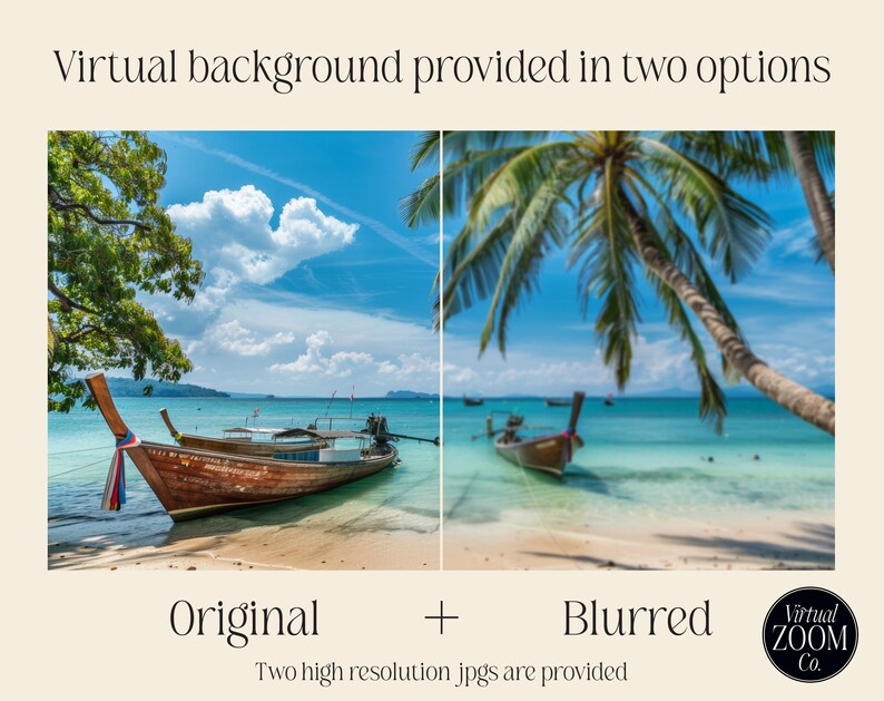 Zoom Background Beach Virtual Background Zoom Meeting Tropical Beach ...