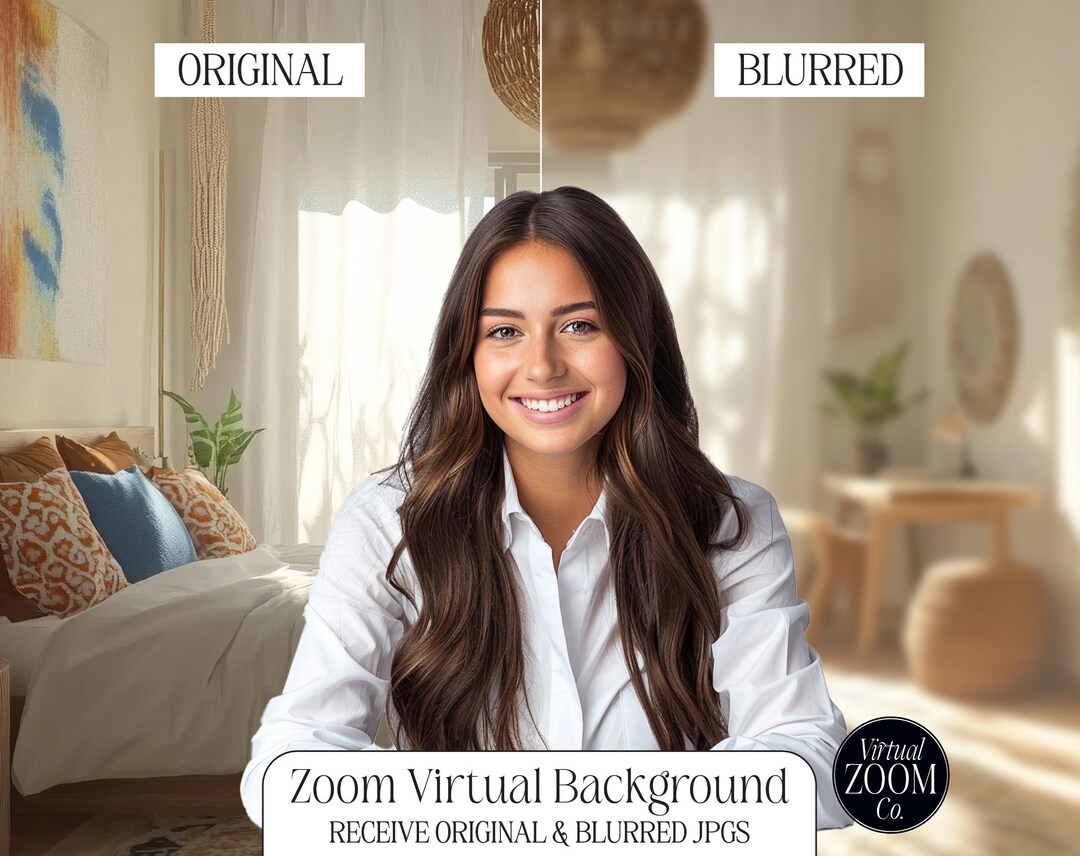 Zoom Background Boho Bedroom Home Zoom Virtual Background Zoom Indoor ...