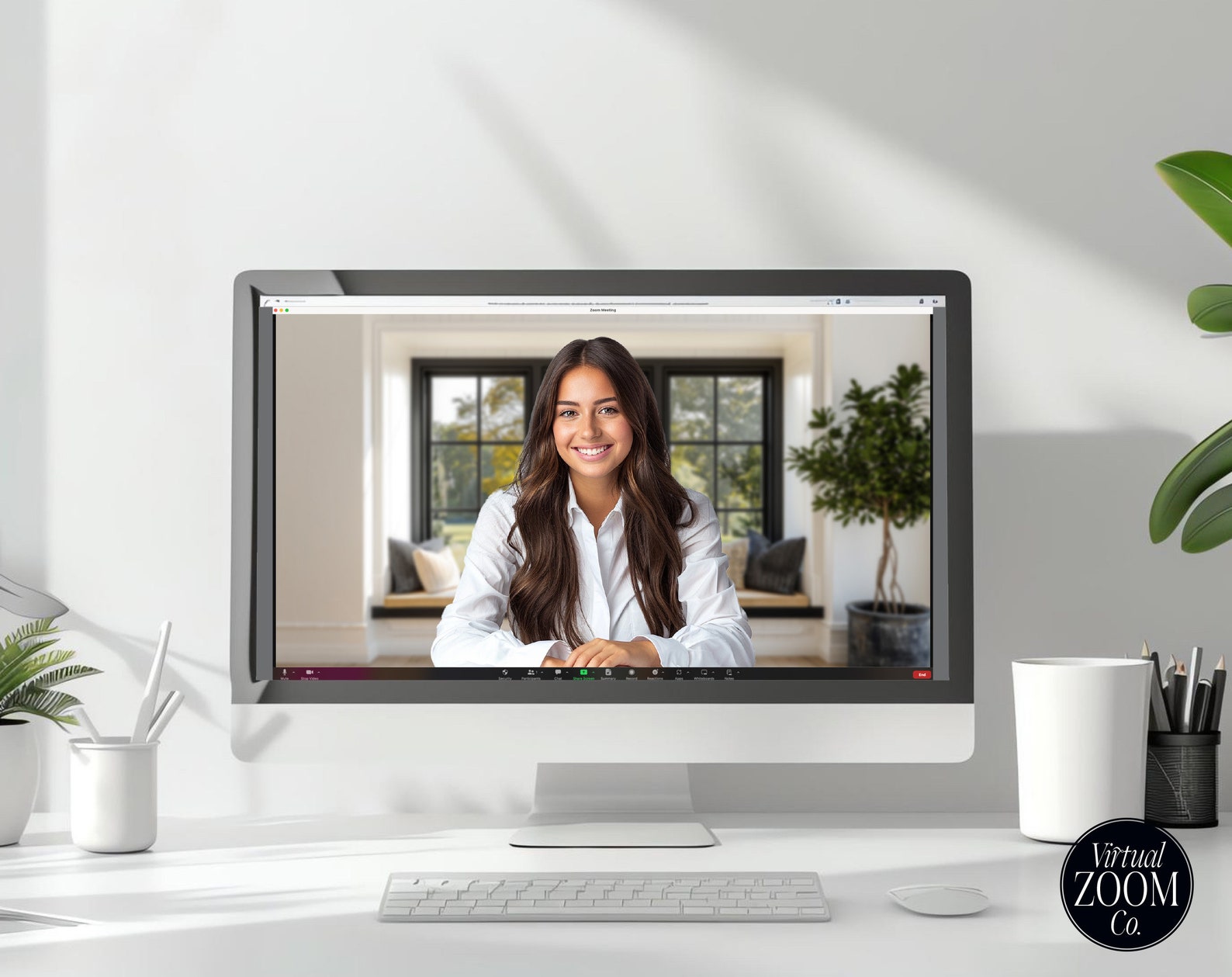 Zoom Background Window Seat Zoom Office Window View Zoom Black Styled ...