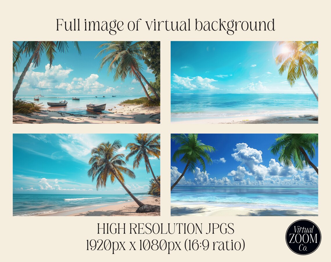 Zoom Background Beach Zoom Virtual Background Beaches Zoom Tropical ...